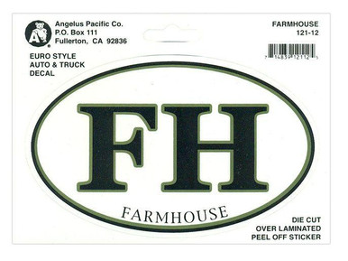 FarmHouse Fraternity Euro Decal Oval Sticker - Greek Gear