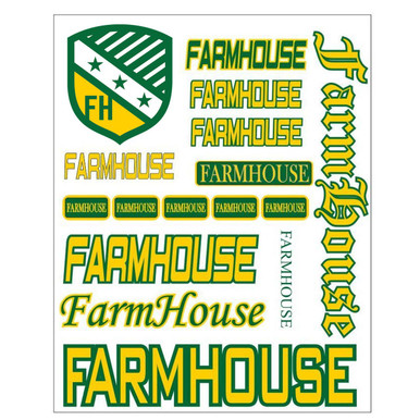 FarmHouse Fraternity Multi Greek Decal Sticker Sheet - Greek Gear