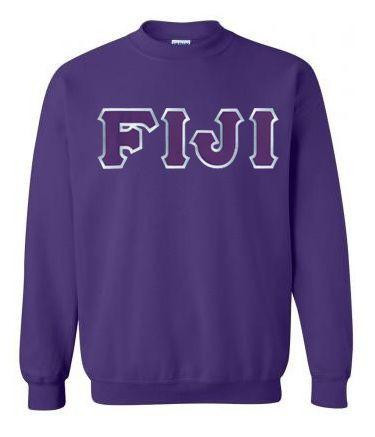 DISCOUNT FIJI Fraternity Lettered Crewneck - Best Value - Greek Gear