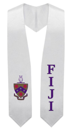FIJI Fraternity Super Crest - Shield Graduation Stole
