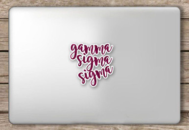 Gamma Sigma Sigma Script Sticker - Greek Gear