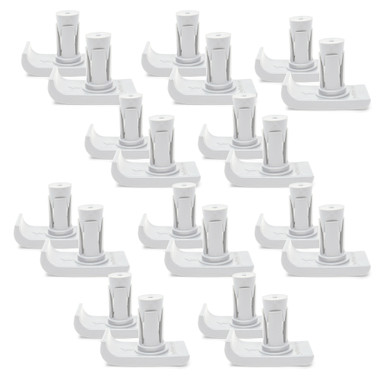 20PCS Top Glides Universal FlexFit Walker Ski Glides - 10 Pairs (White ...