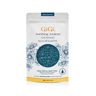 GIGI HARD WAX BEADS SOOTHING AZULENE 14 OZ BAG - MSQUARE BEAUTY