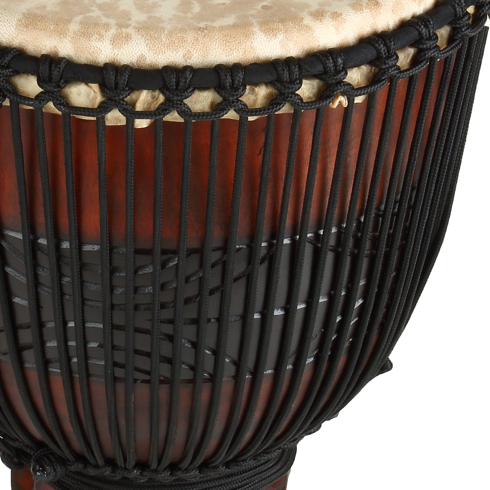 Ruby African Djembe, Hand Carved - Free Shipping