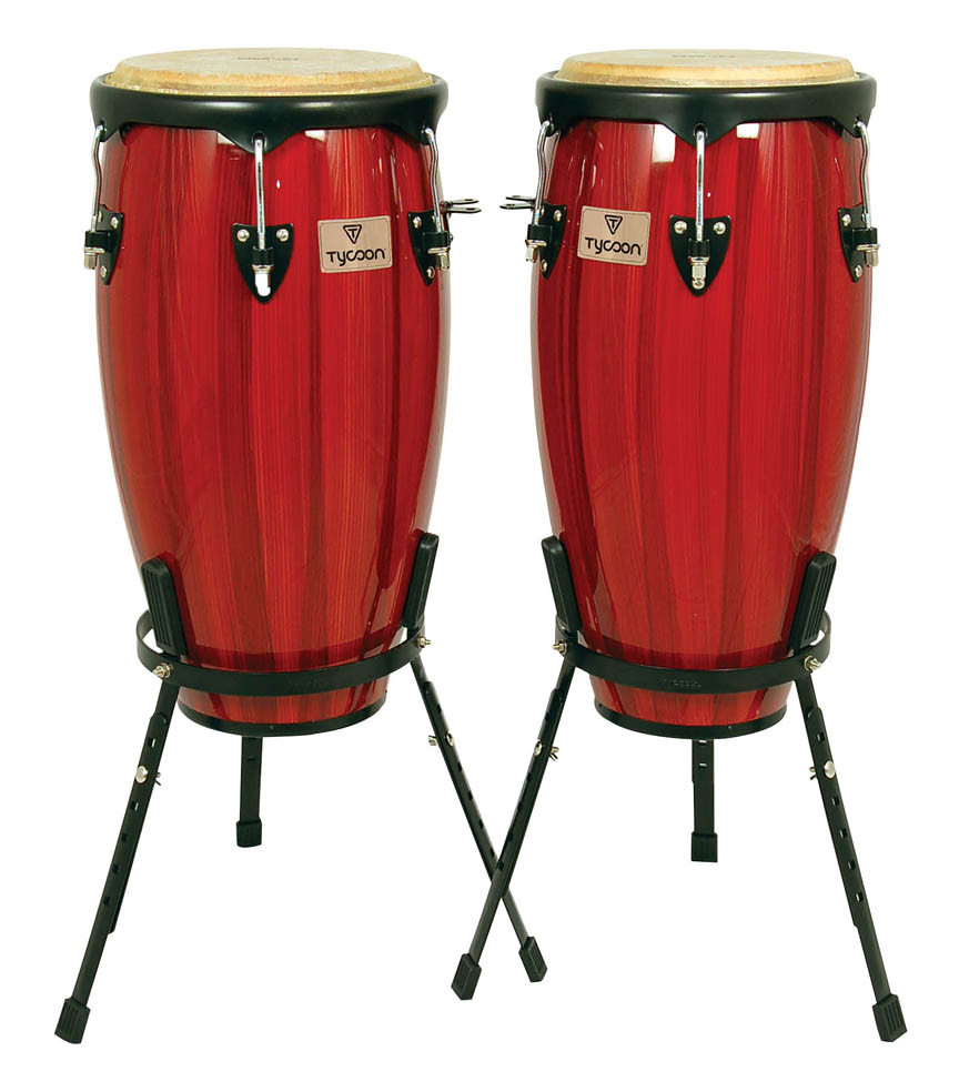 Tycoon Artist Hand-Painted Series Conga & Tumba Set with Single Stands ...