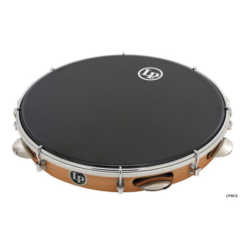 LP Rio Brazilian Pandeiro, Black Synthetic Head - X8 Drums