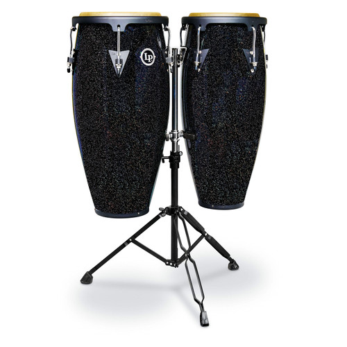 LP Aspire 10" And 11" Santana Black Magic Conga Set w/ Stand (LPA646-BM ...