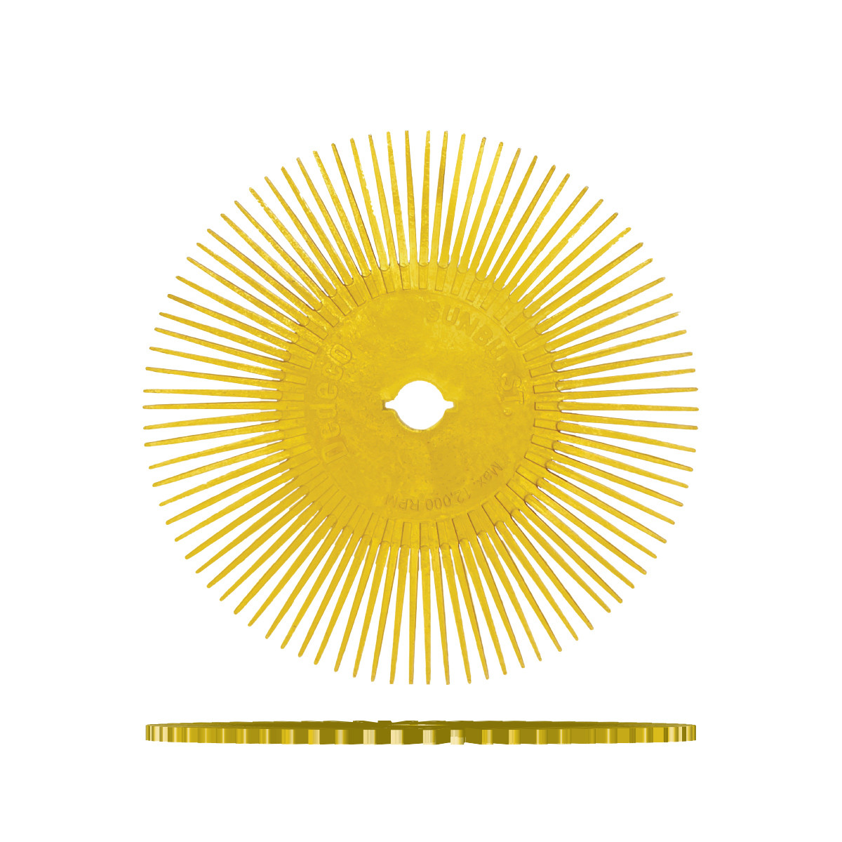 SUNBURST 4" TS Discs - Yellow (Coarse) 80 Grit (Aluminum Oxide) 50/Bx