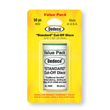 Standard Cut-Off Discs 15/16” x .025” 50/Bx - Dedeco