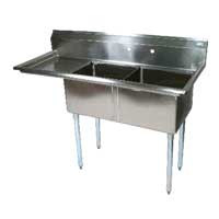 2 Compartment Sink | Two Bay Stainless Steel Sink | NSF