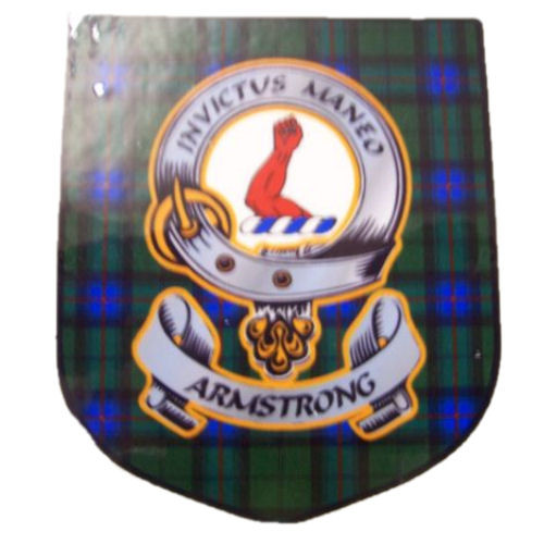 Armstrong Clan Tartan Clan Armstrong Badge Shield Decal Sticker Set of ...