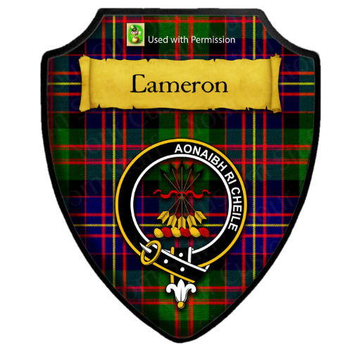 Cameron Of Erracht Modern Tartan Crest Wooden Wall Plaque Shield - For ...