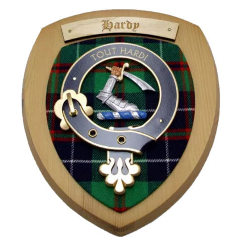 Hardy Clan Crest Tartan 7 x 8 Woodcarver Wooden Wall Plaque - For ...