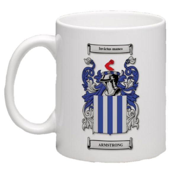 Armstrong Coat of Arms Surname Double Sided Ceramic Mugs Set of 2 - For ...