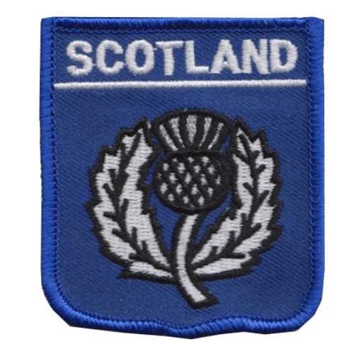 Scotland Thistle Blue Shield Embroidered Cloth Patch Set x 3 - For ...