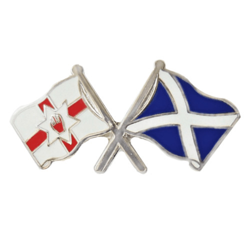 Northern Ireland Saltire Crossed Country Flags Friendship Enamel Lapel ...