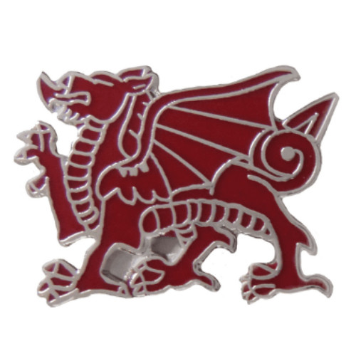 Welsh Dragon Figure National Symbol Enamel Badge Lapel Pin Set x 3 ...