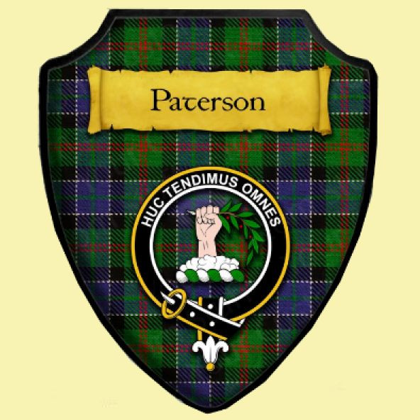 Paterson Modern Tartan Crest Wooden Wall Plaque Shield - For Everything ...