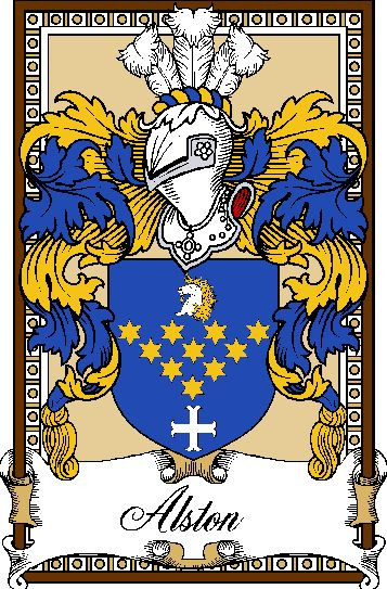 Alston Bookplate Coat Of Arms Family Crest Paper Poster - For ...