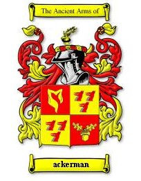 Ackerman Coat of Arms Surname Large Print Ackerman Family Crest - For ...