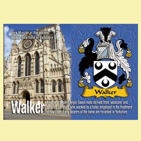 Walker Coat of Arms English Family Name Fridge Magnets Set of 2 - For ...