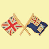Union Jack Falkland Islands Crossed Country Flags Friendship Enamel ...