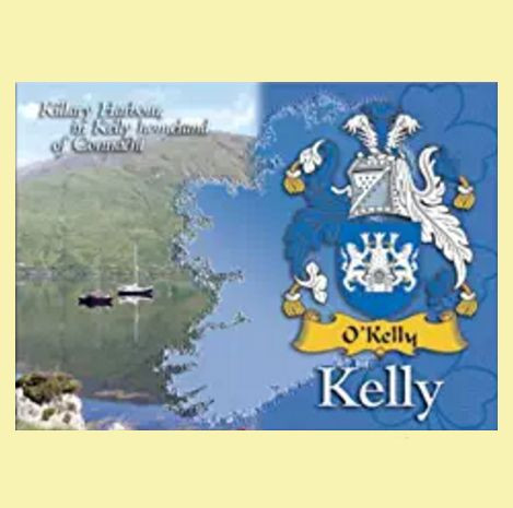Kelly Coat of Arms Irish Family Name Fridge Magnets Set of 2 - For ...
