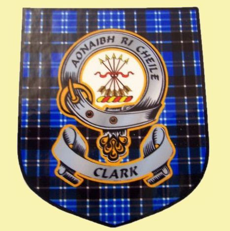 Clark Clan Tartan Clan Clark Badge Shield Decal Sticker - For ...