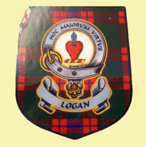 Logan Clan Tartan Clan Logan Badge Shield Decal Sticker Set of 3 - For ...