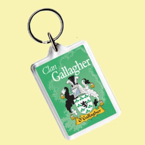 Gallagher Coat of Arms Irish Family Name Acryllic Key Ring Set of 3 ...