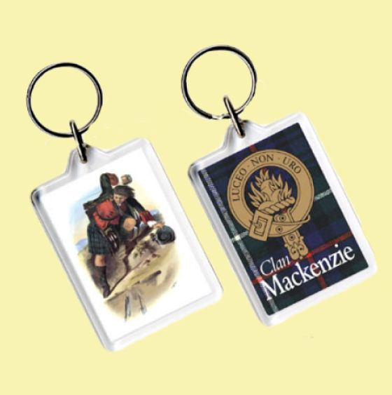 MacKenzie Clan Badge Tartan Family Name Acryllic Key Ring Set of 3 ...