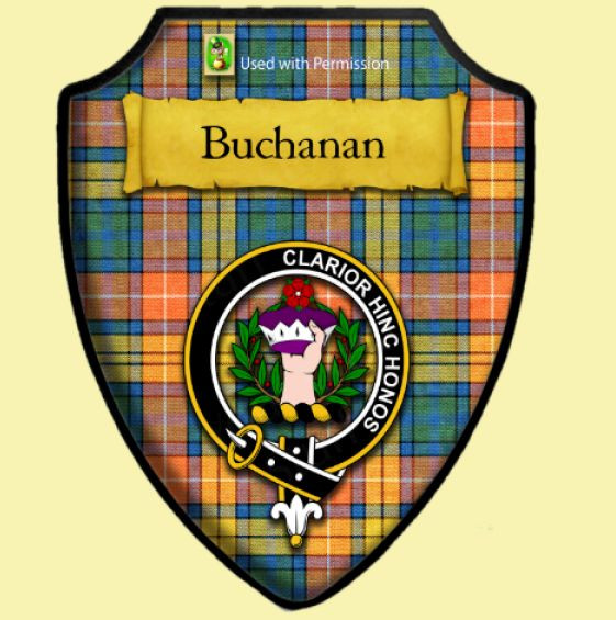 Buchanan Ancient Tartan Crest Wooden Wall Plaque Shield - For ...