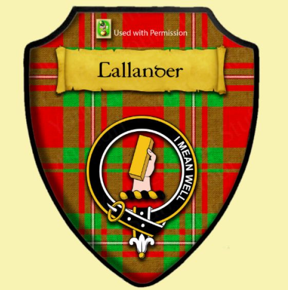 Callander Tartan Crest Wooden Wall Plaque Shield - For Everything Genealogy