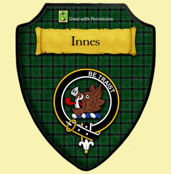Innes Green Tartan Crest Wooden Wall Plaque Shield - For Everything ...