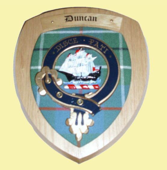 Duncan Ancient Clan Crest Tartan 7 x 8 Woodcarver Wooden Wall Plaque ...