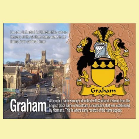 Graham Coat of Arms English Family Name Fridge Magnets Set of 2 - For ...