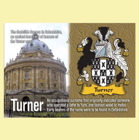 Turner Coat of Arms English Family Name Fridge Magnets Set of 2 - For ...