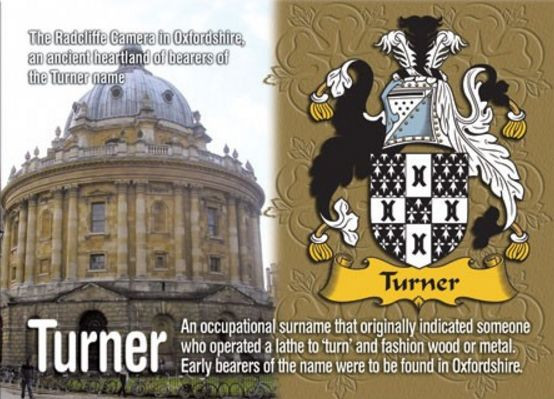 Turner Coat of Arms English Family Name Fridge Magnets Set of 2 - For ...