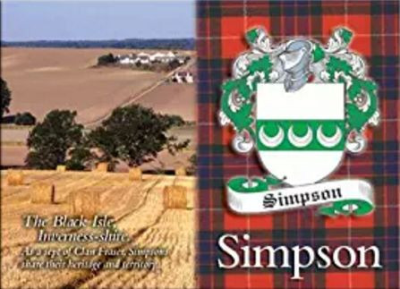 Simpson Coat of Arms Scottish Family Name Fridge Magnets Set of 2 - For ...