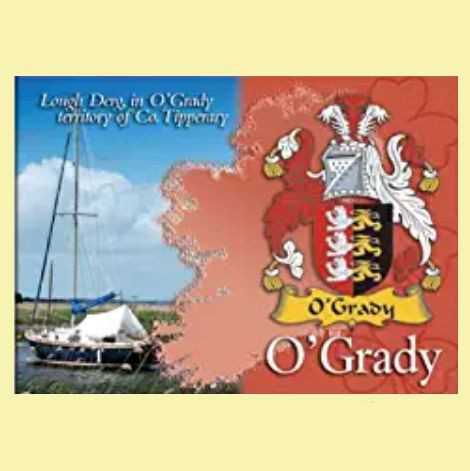 O'Grady Coat of Arms Irish Family Name Fridge Magnets Set of 2 - For ...