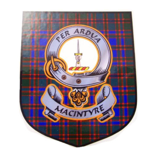 MacIntyre Clan Tartan Clan MacIntyre Badge Shield Decal Sticker Set of ...
