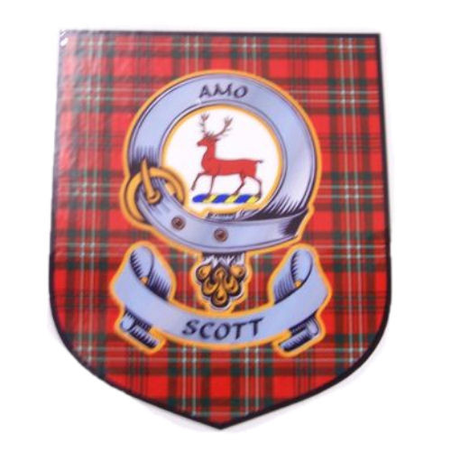 Scott Clan Tartan Clan Scott Badge Shield Decal Sticker Set of 3 - For ...