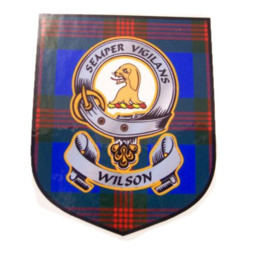 Wilson Clan Tartan Clan Wilson Badge Shield Decal Sticker Set of 3 ...