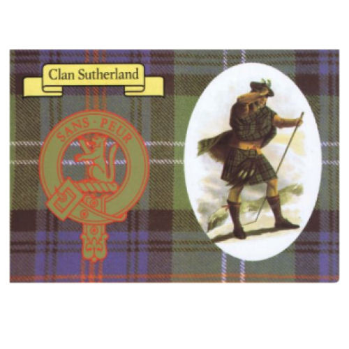 Sutherland Clan Crest Tartan History Sutherland Clan Badge Postcards ...