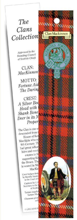 MacKinnon Clan Tartan MacKinnon History Bookmarks Set of 2 - For ...