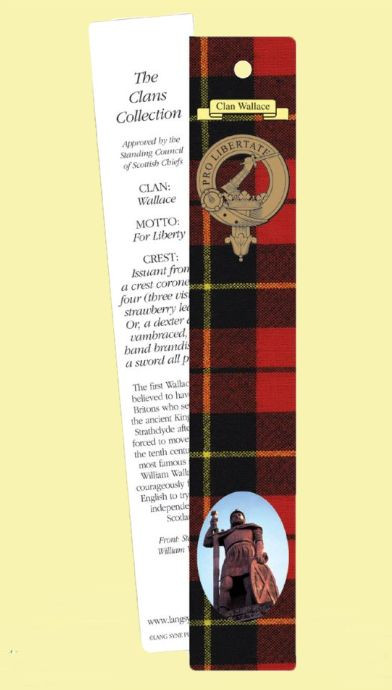 Wallace Clan Tartan Wallace History Bookmarks Set of 2 - For Everything ...
