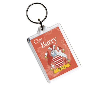 Barry Coat of Arms Irish Family Name Acryllic Key Ring Set of 3 - For ...
