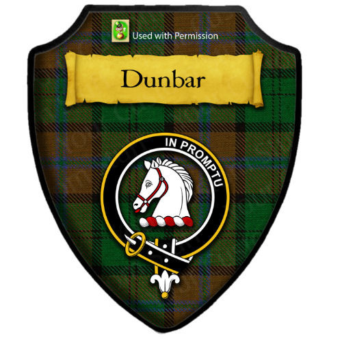 Dunbar Hunting Ancient Tartan Crest Wooden Wall Plaque Shield - For ...