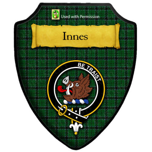 Innes Green Tartan Crest Wooden Wall Plaque Shield - For Everything ...