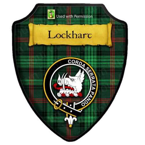 Lockhart Hunting Tartan Crest Wooden Wall Plaque Shield - For ...